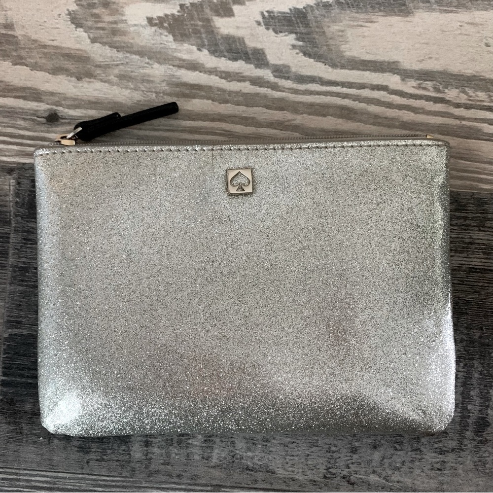 Kate Spade Silver Glitter Coin/Card Wallet - Gem